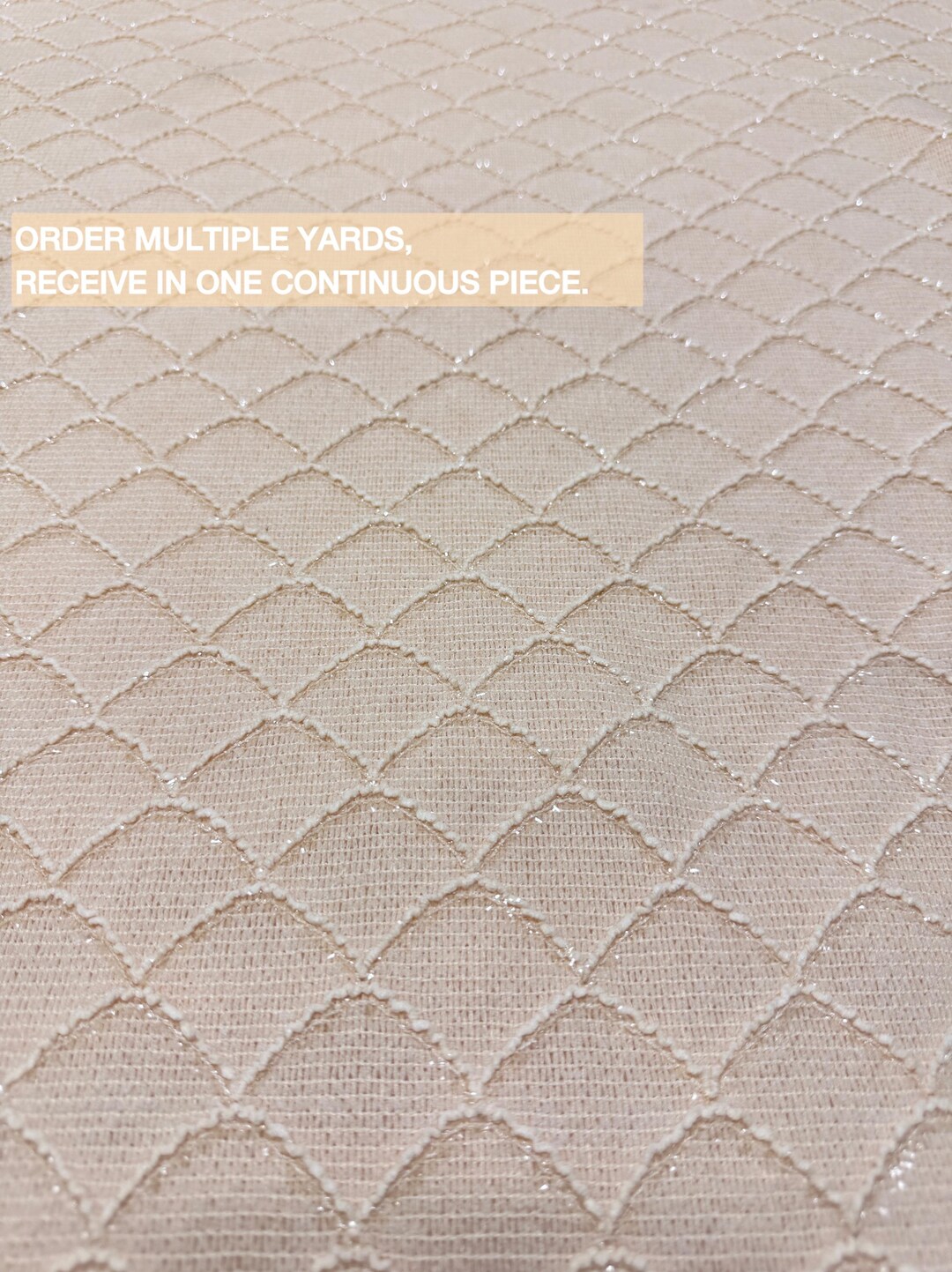 Cream Jacquard Fabric by Yard, Soft Stretch White Jacquard Mermaid ...