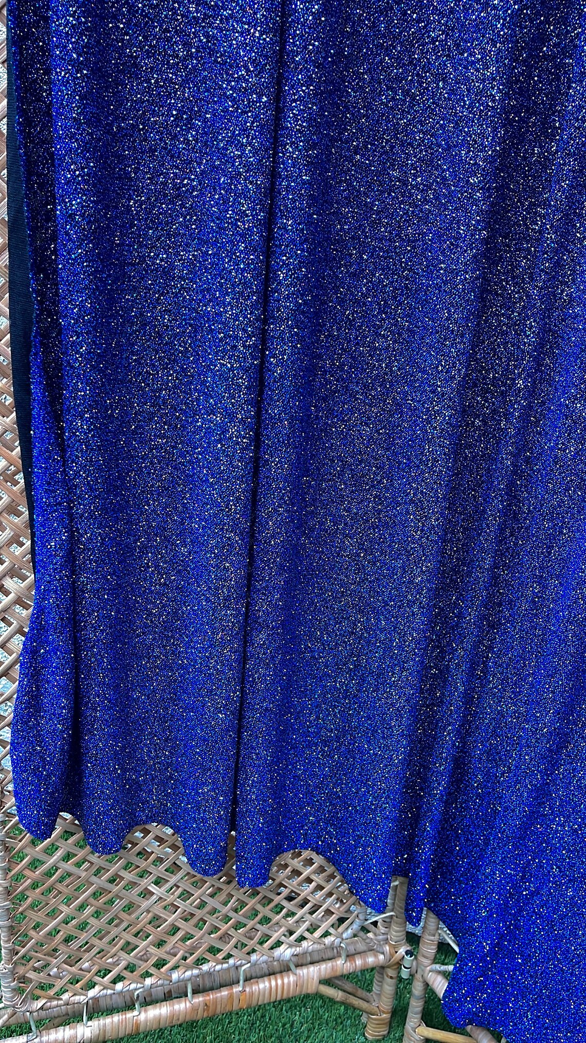 Royal Blue Stretch Lurex Knit Fabric, Shimmery Dance Wear Fabric ...