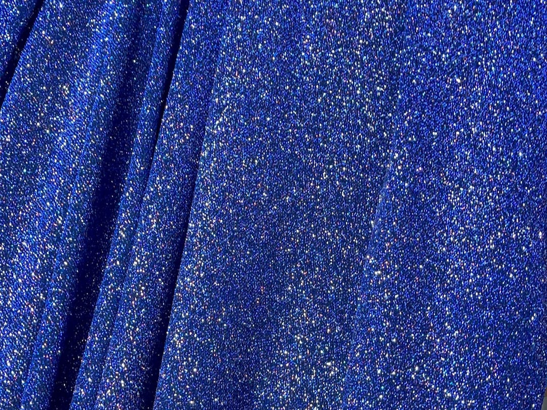 Royal Blue Stretch Lurex Knit Fabric, Shimmery Dance Wear Fabric ...
