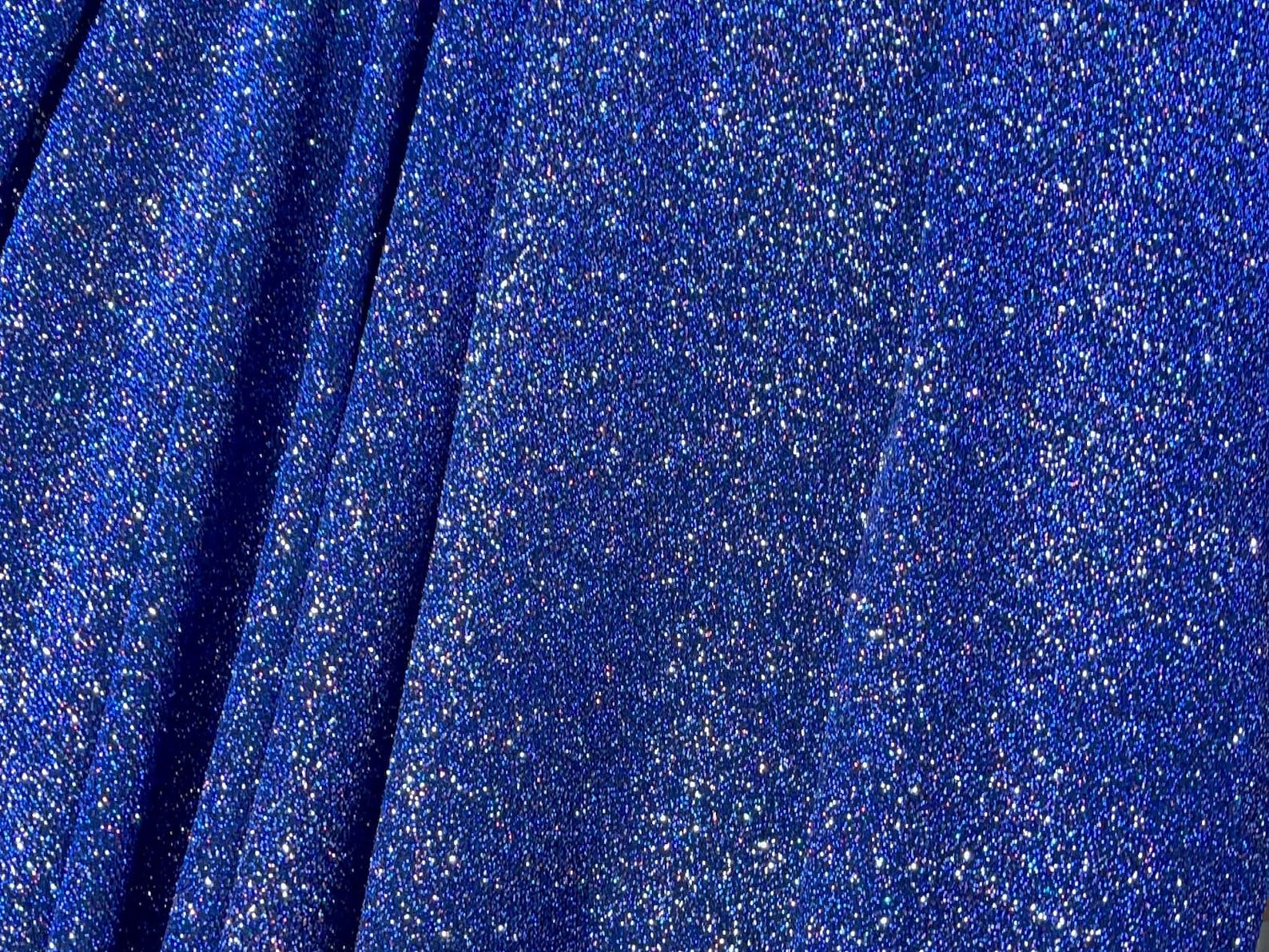 Royal Blue Stretch Lurex Knit Fabric, Shimmery Dance Wear Fabric ...