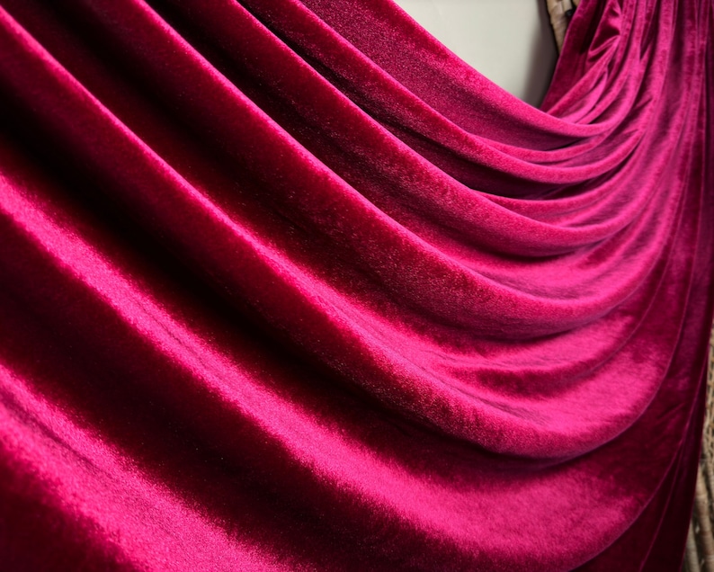 Burgundy Velvet Fabric by Yard, Soft Velvet Spandex for Pillows ...