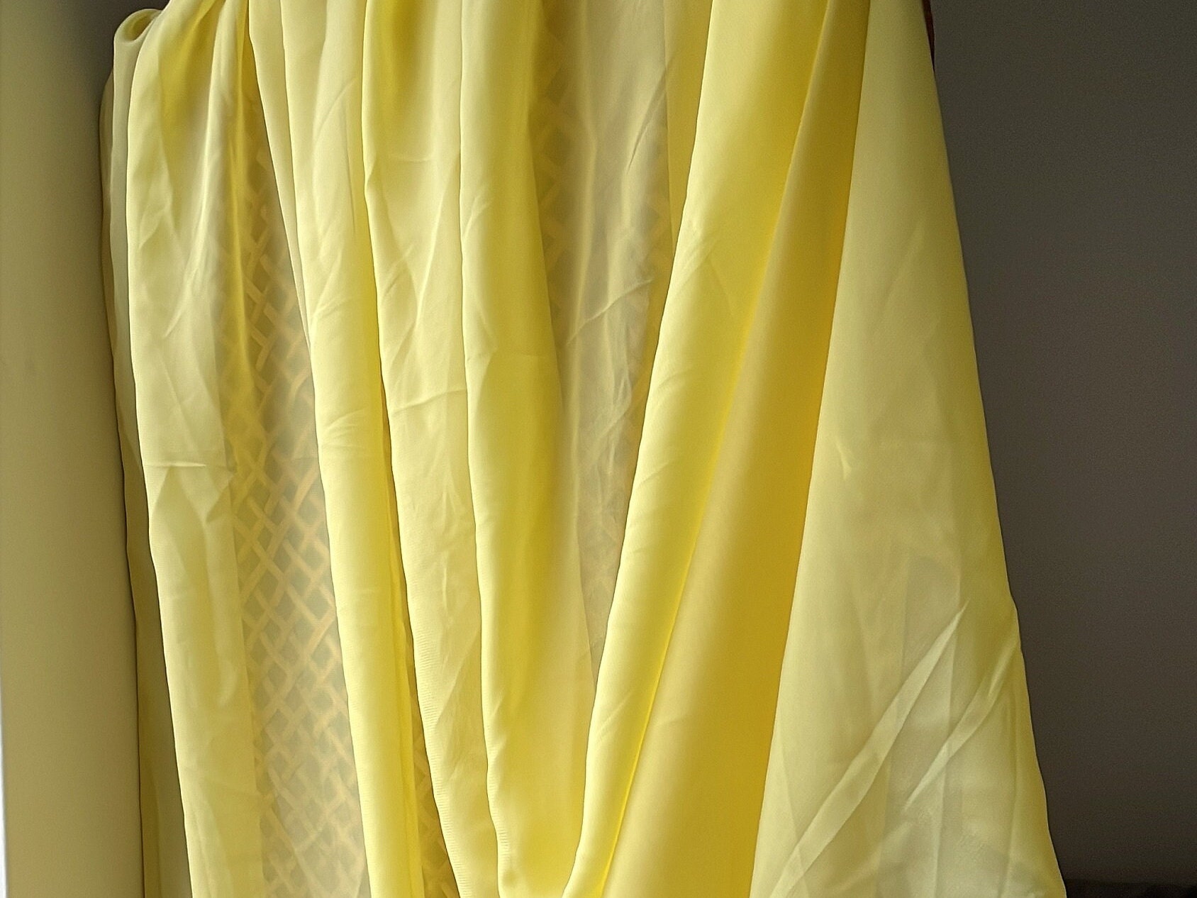 Yellow Chiffon Fabric by the Yard Yellow Bridal Fabric - Etsy