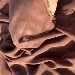 BEST PRICE Brown Chiffon Fabric by Yard High Multi Chiffon for Curtains ...