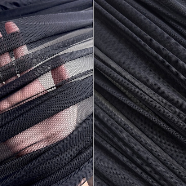 See Through Black Mesh Fabric - Etsy