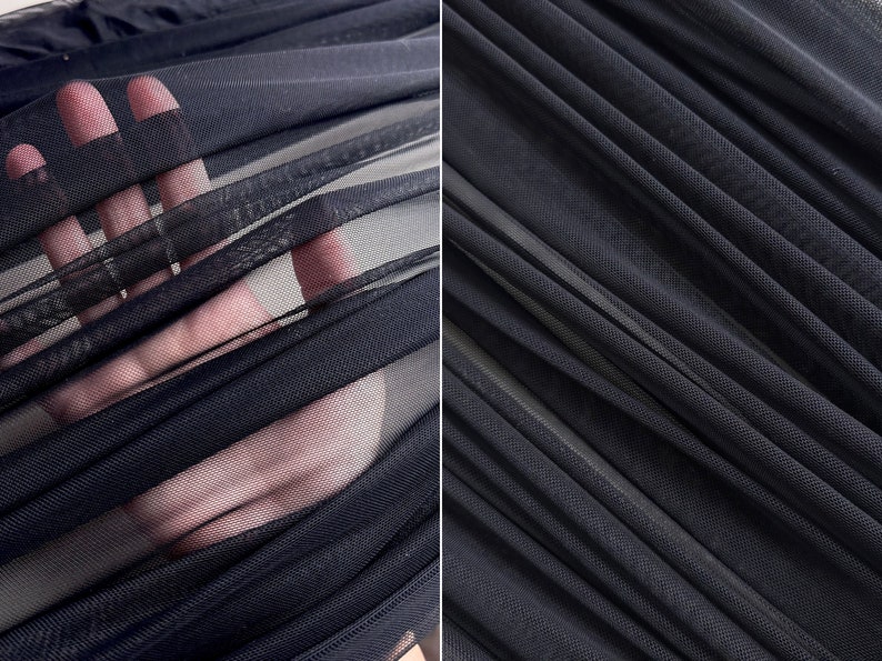 Black Power Mesh Fabric, See Through Mesh, 4 Way Stretch Power Mesh by ...