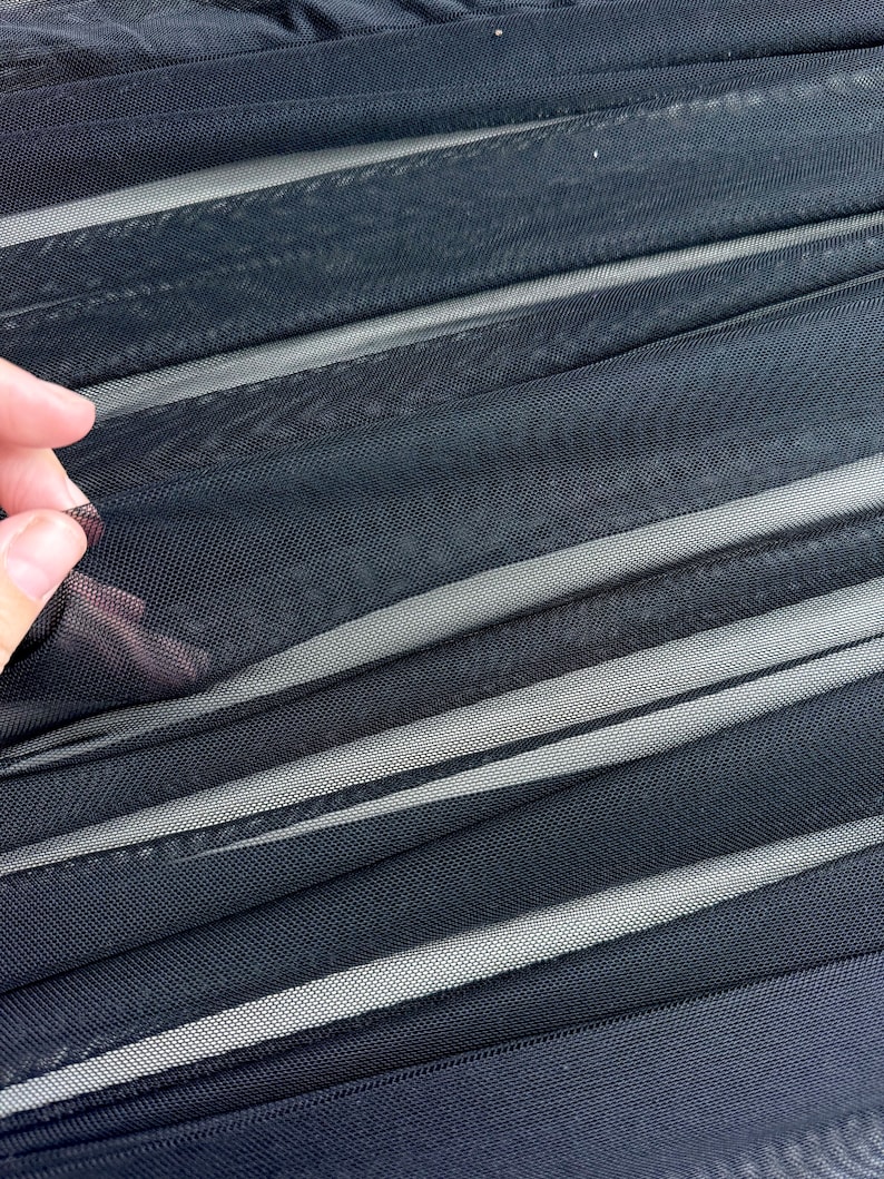 Black Power Mesh Fabric, See Through Mesh, 4 Way Stretch Power Mesh by ...