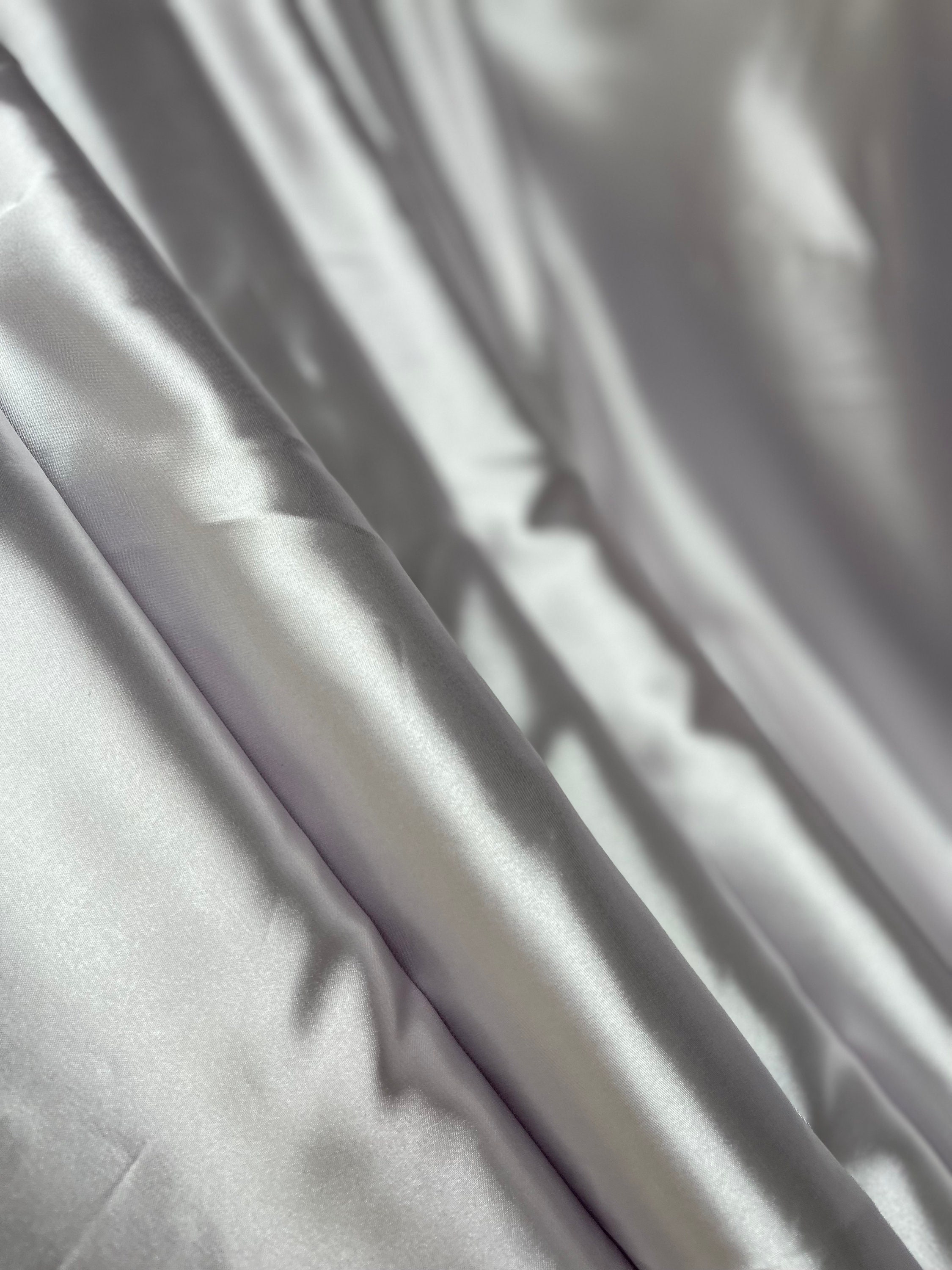 Silver Stretch Silk Charmeuse Fabric, Silver Silk for Gowns, Prom Slip ...