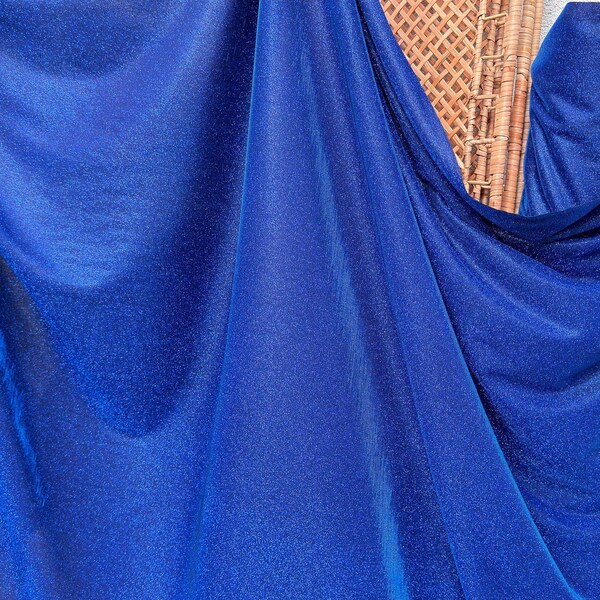 Blue Lurex Fabric - Etsy