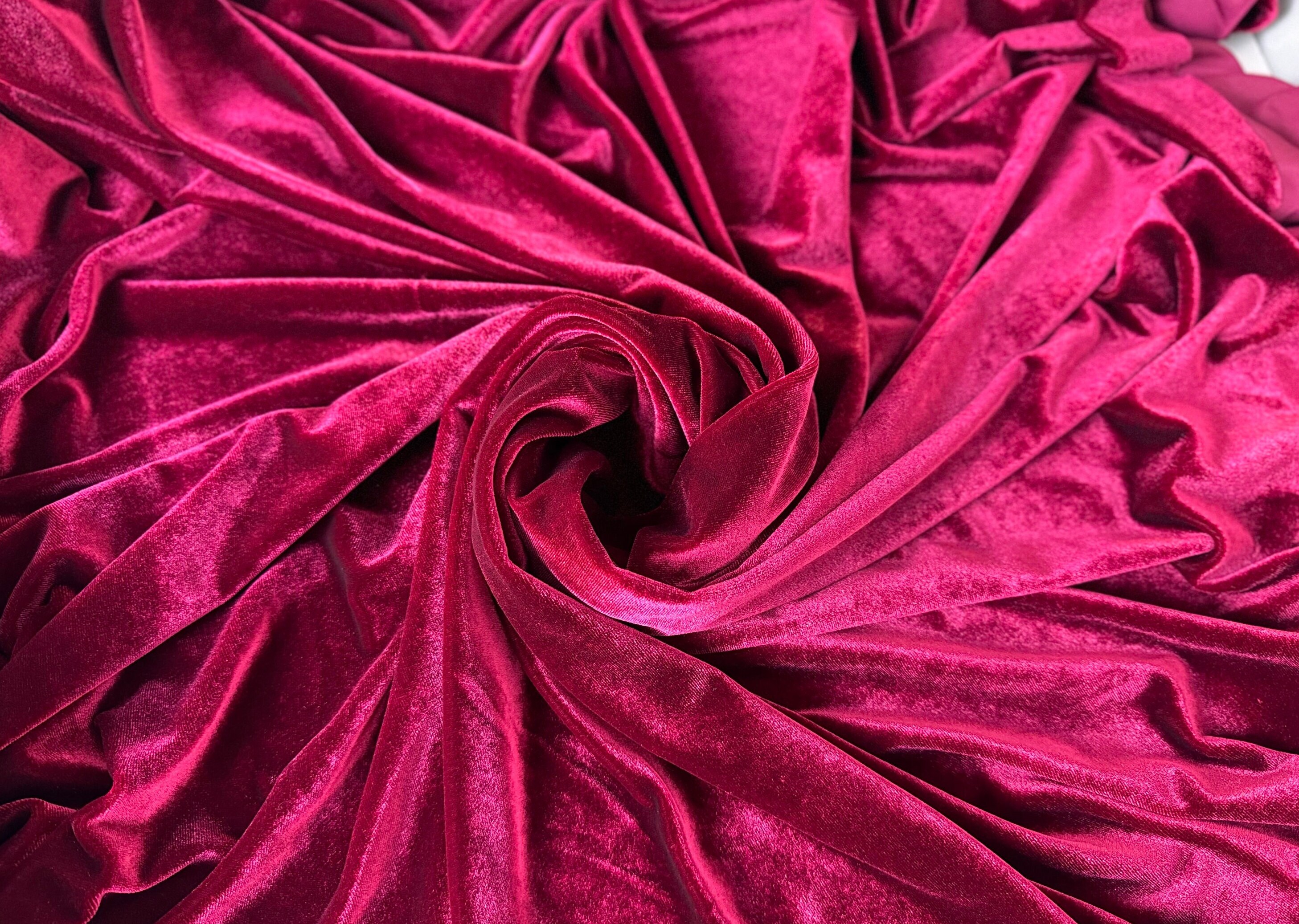 Burgundy Red Velvet Fabric by Yard, Soft Velvet Spandex for Pillows ...