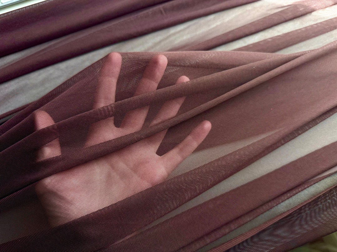 Dark Brown 4 Way Stretch Power Mesh Nylon Spandex Super Stretch, Bridal ...