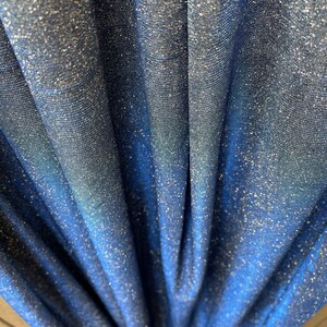 Slate Blue Foam Lurex Glitter Fabric by Yard, Fade Blue Sparkling Lurex ...