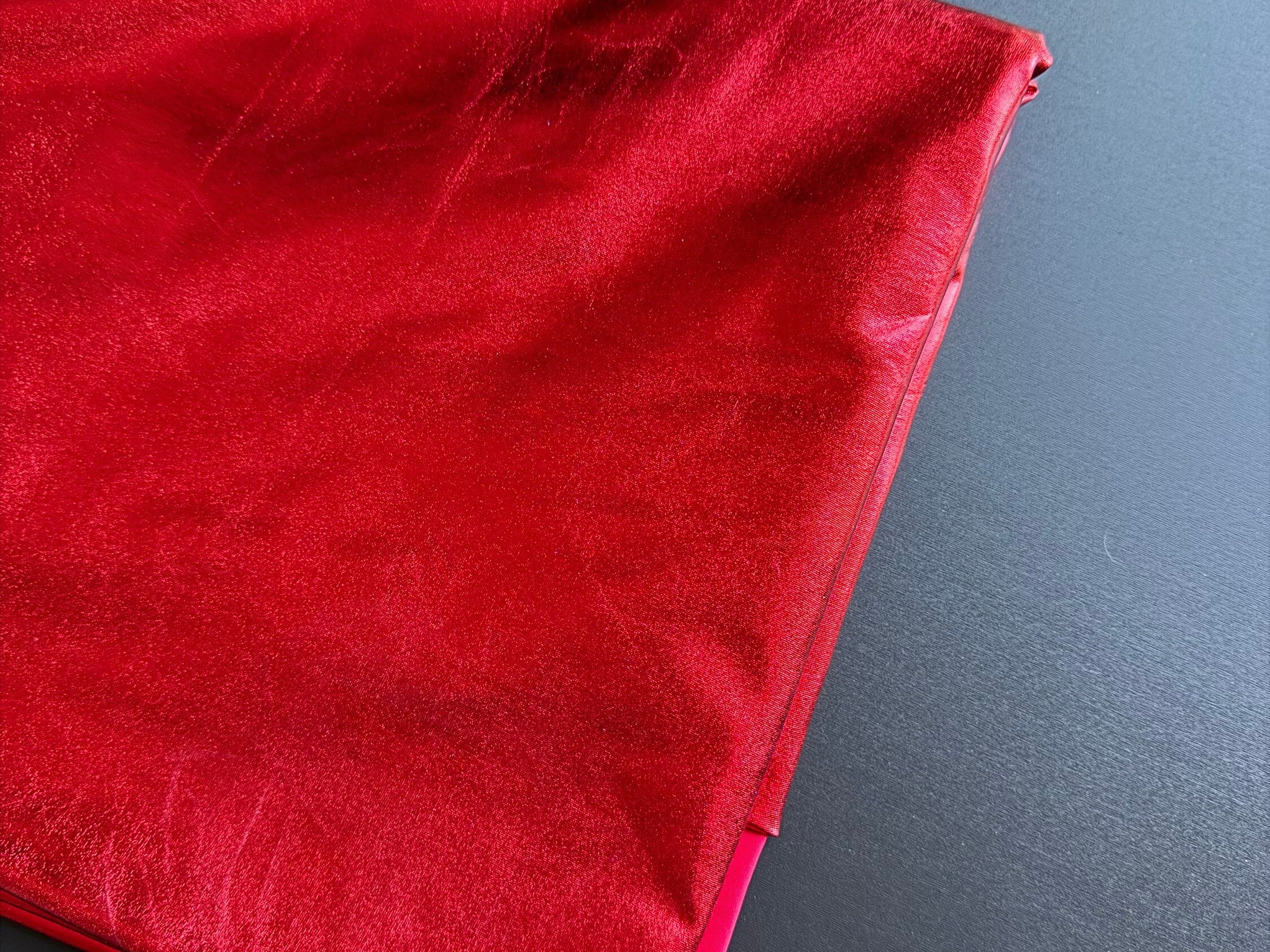 Metallic Stretch Red Lame Foil Spandex Fabric by Yard Shiny Red Foil on ...