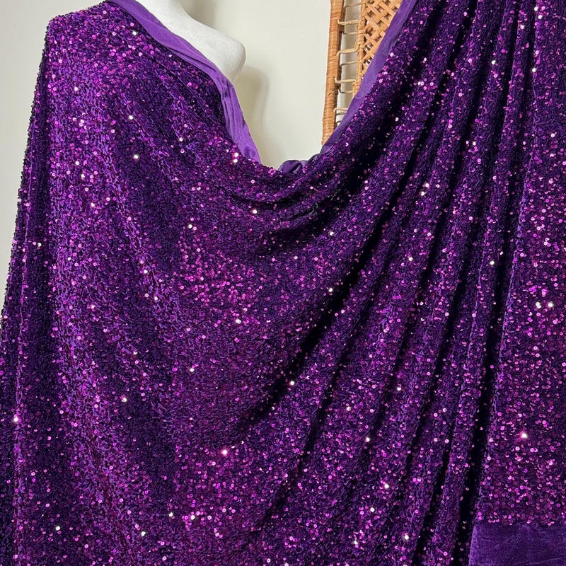 Beaded Velvet Fabric - Etsy