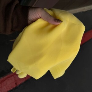 Yellow Chiffon Fabric by the Yard, Yellow Bridal Fabric Sheer Chiffon ...