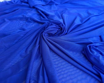 Stretch Sheer Mesh Fabric (sky Blue) | (4 Way Stretch/per Yard) - Etsy