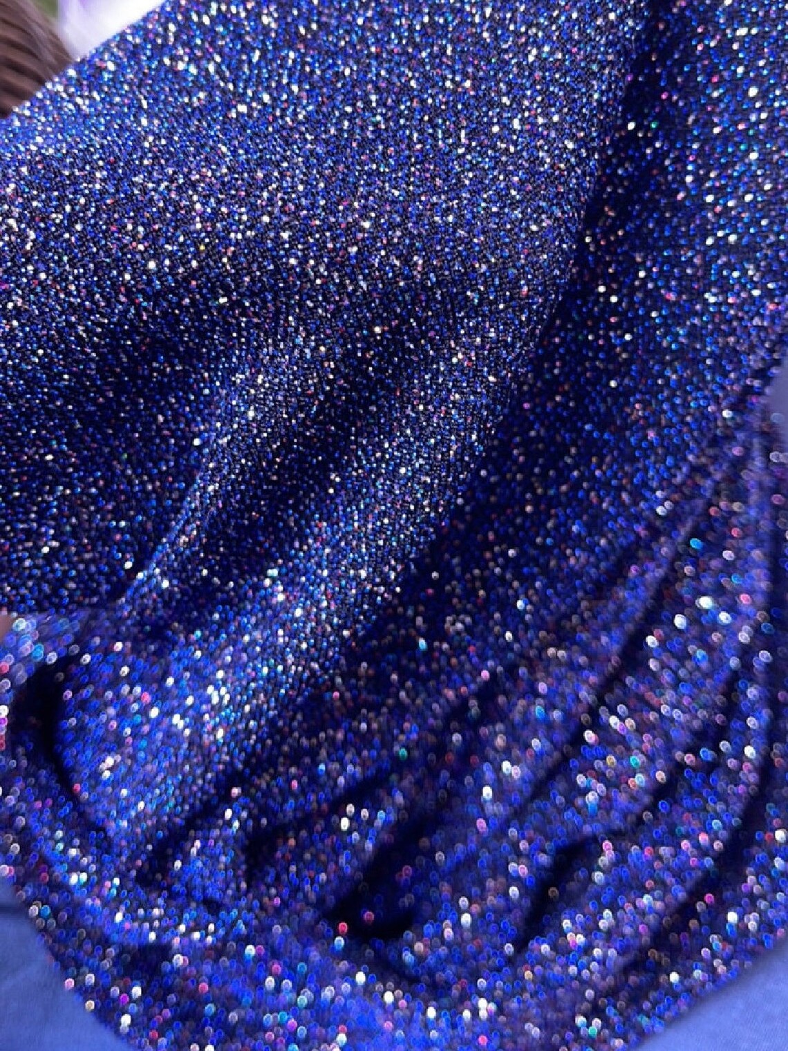 Royal Blue Stretch Lurex Knit Fabric, Shimmery Dance Wear Fabric ...