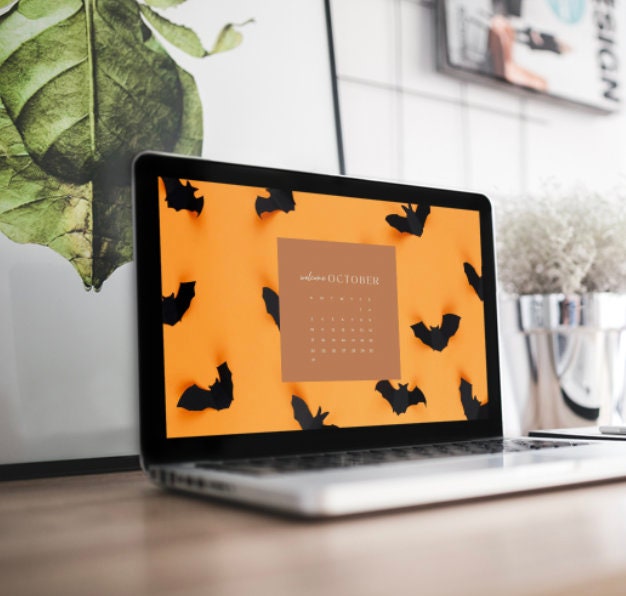 MacBook Halloween Wallpaper | Aesthetic Spooky Laptop Wallpaper Digital ...