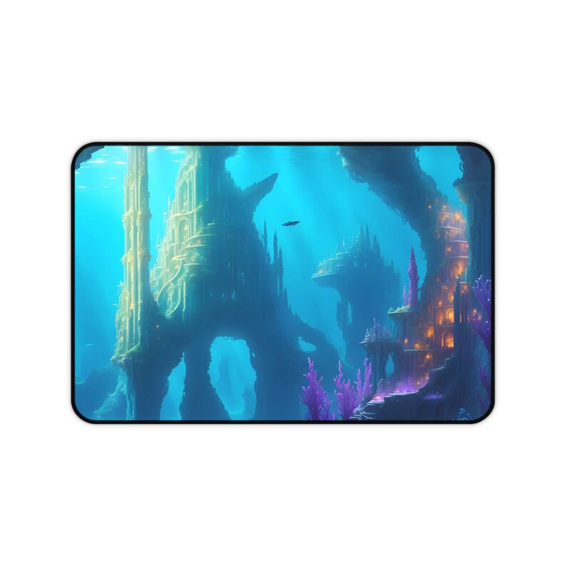 Underwater Desk Mat Mouse Pad Atlantis, Ancient, Futuristic, Home ...
