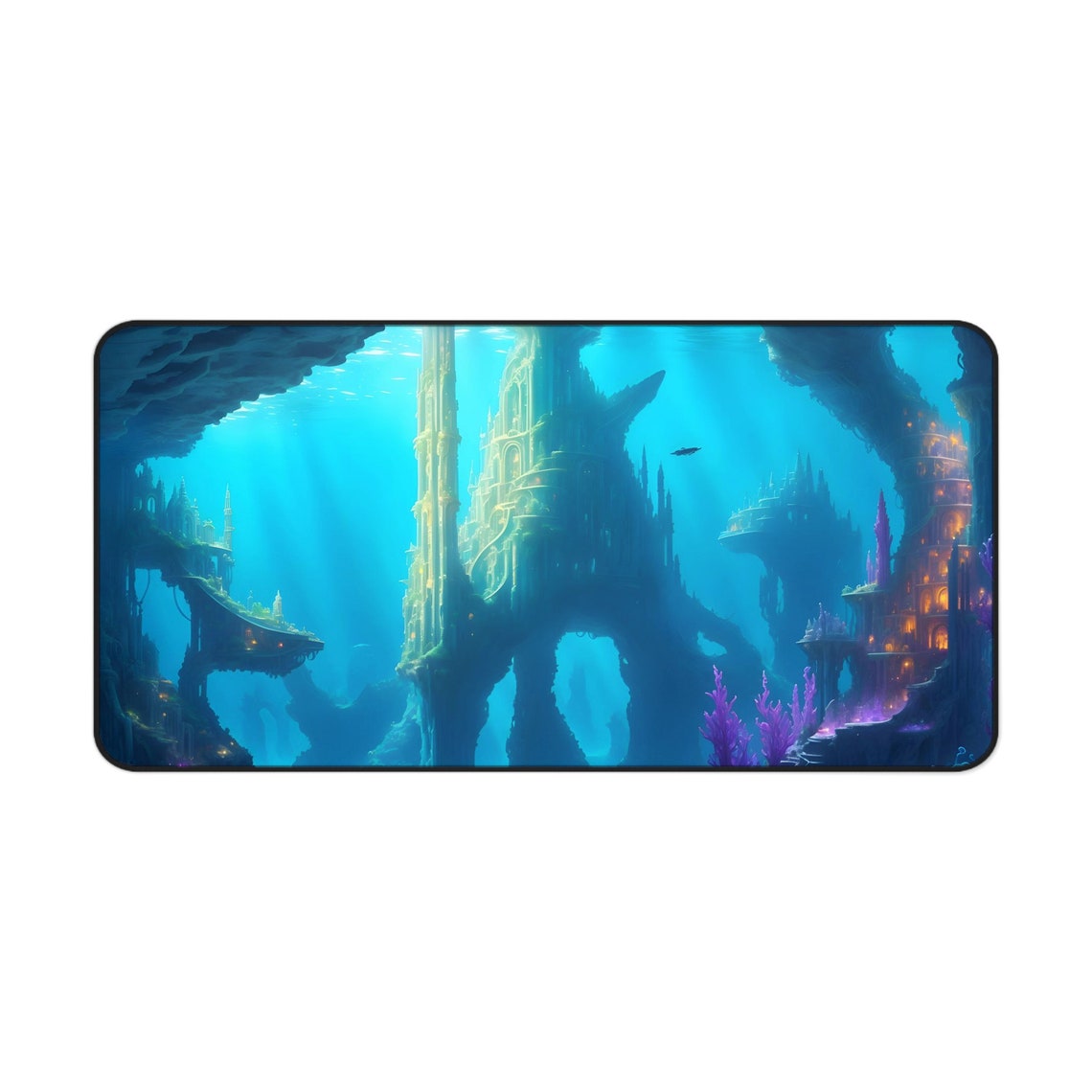 Underwater Desk Mat Mouse Pad Atlantis, Ancient, Futuristic, Home ...