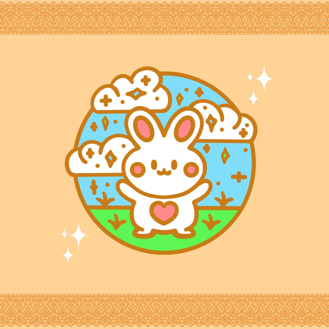 PREORDER Original Design Happy Meadow Bunny Enamel Pin - Etsy