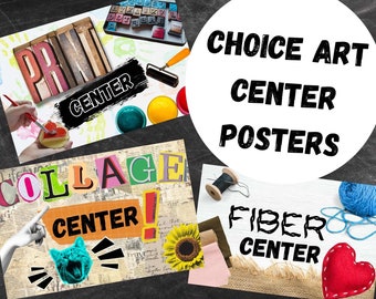 Choice Art Studio Center Poster Bundle TAB Classroom Drawing Painting ...
