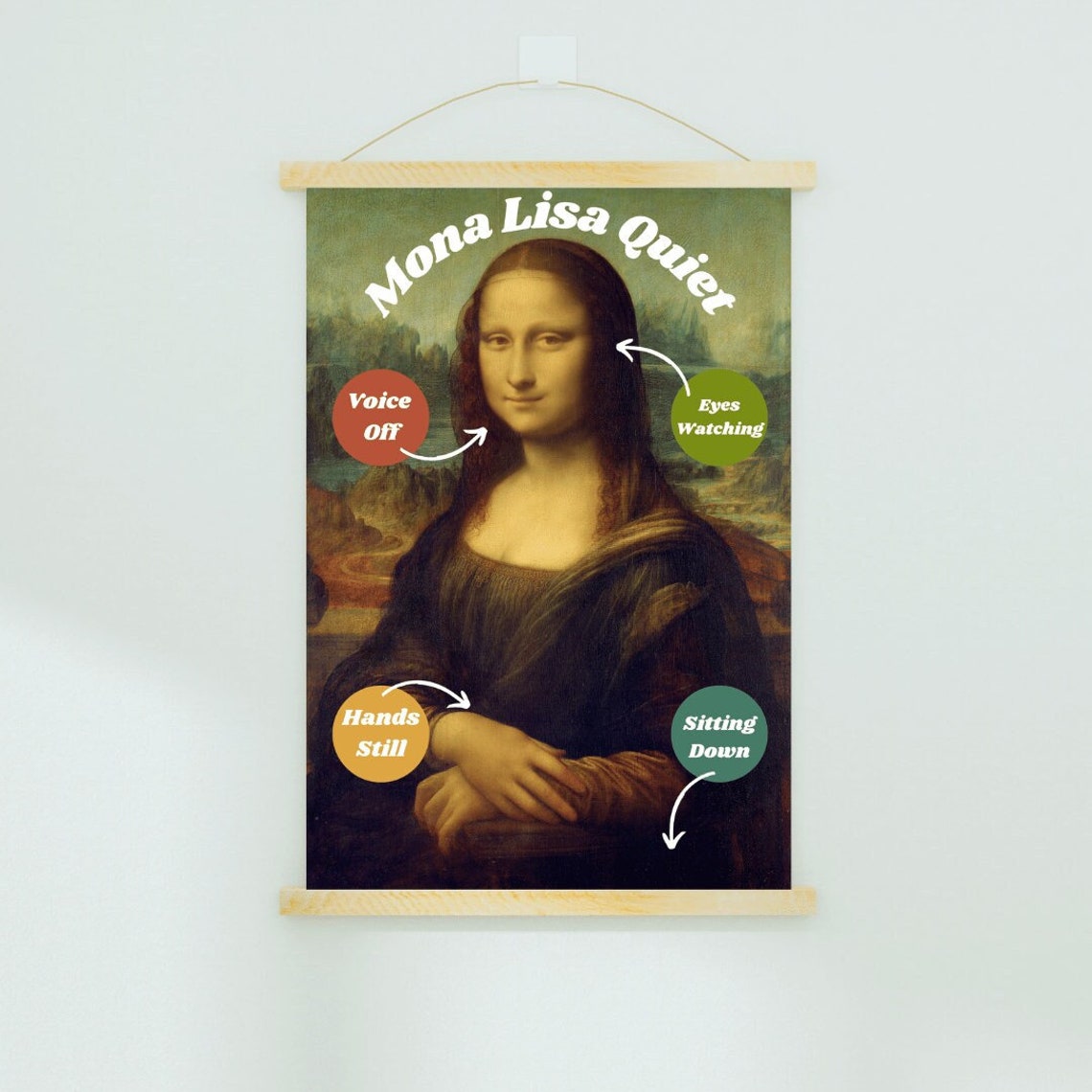 Mona Lisa Quiet Classroom Management Poster - Etsy