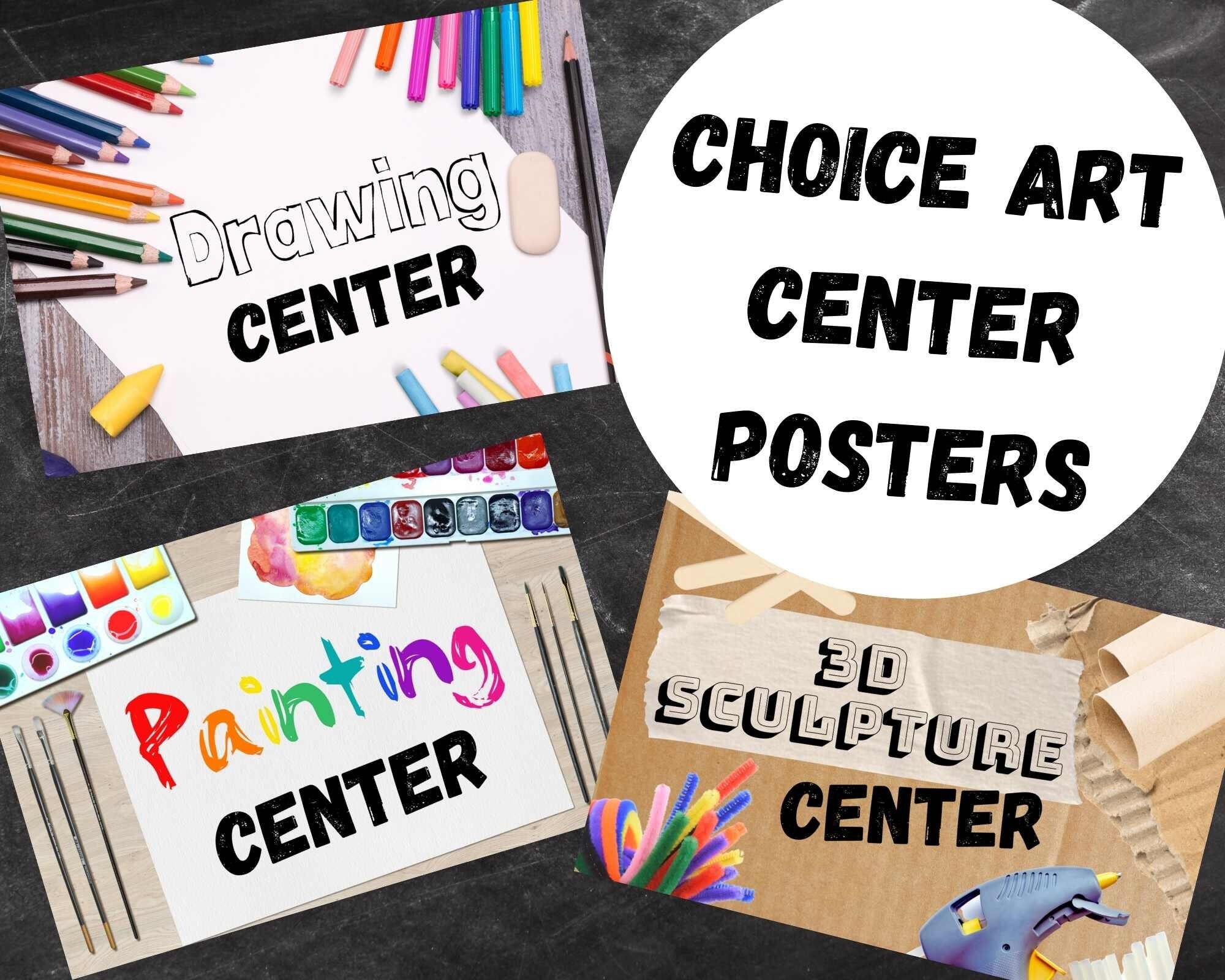 Choice Art Studio Center Poster Bundle TAB Classroom Drawing Painting ...