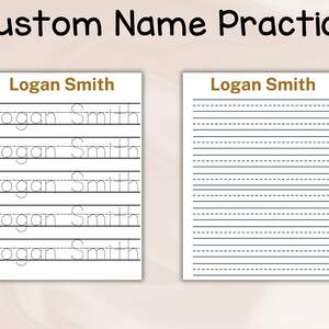 Customized Tracing Sheet Handwriting Practice Personalized Name Custom ...