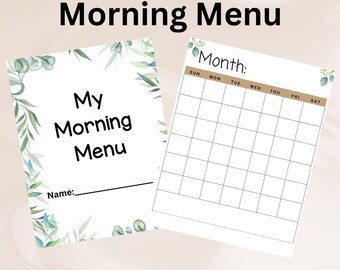 Morning Menu Daily Sheet Morning Time Elementary Morning Time ...