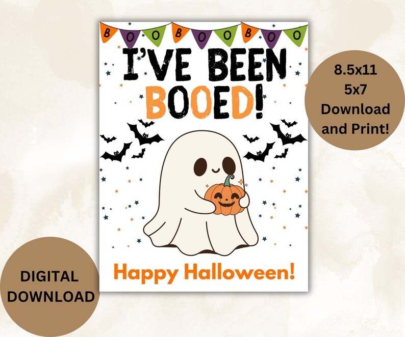 Youve Been Booed Printable, Office Game, Halloween Team Building, Gift ...