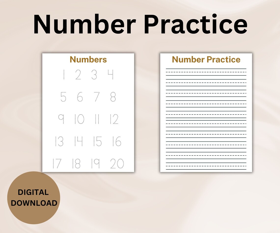 Numbers, Handwriting Chart, Numbers Print, Educational, Kids Decor ...