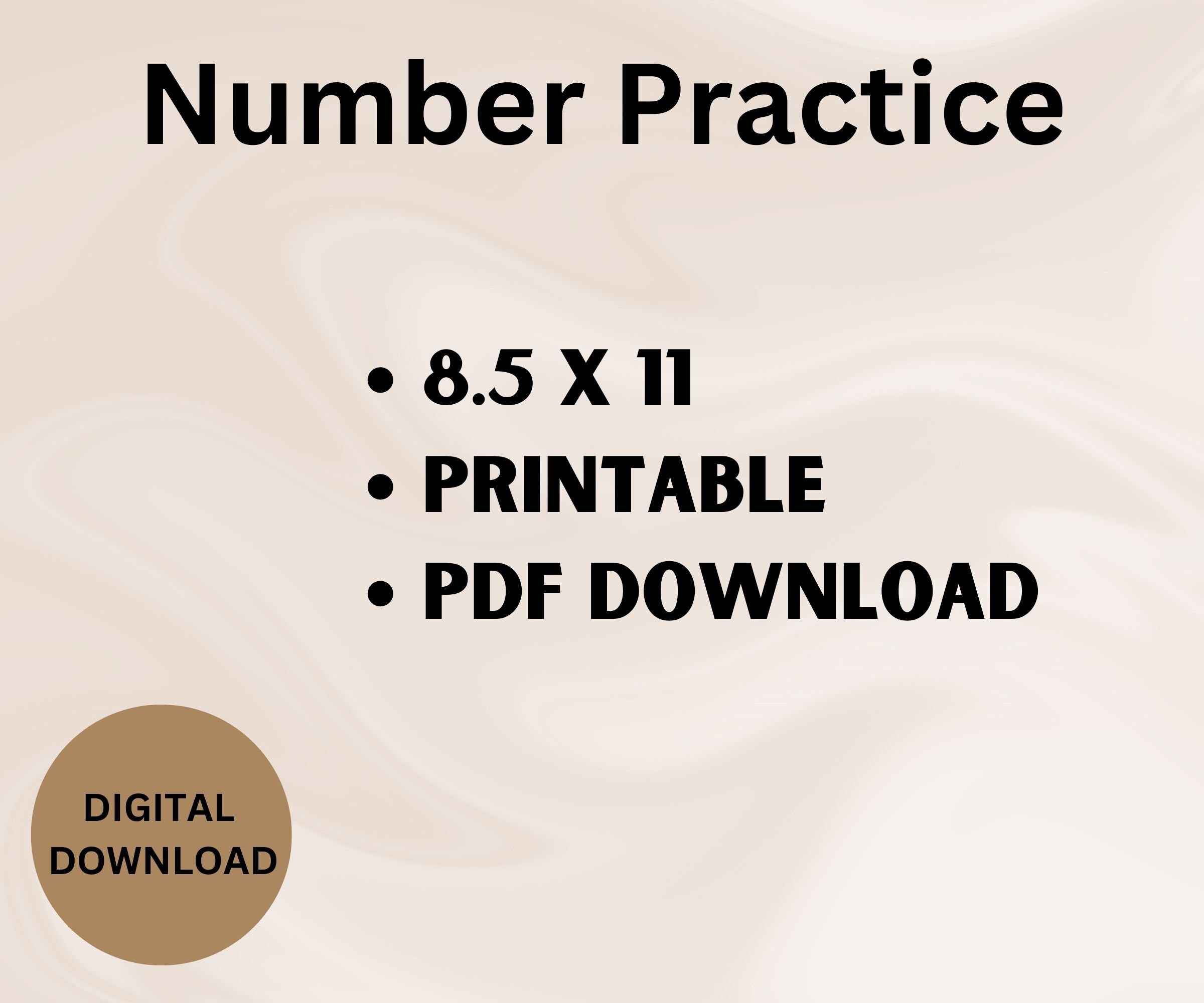 Numbers, Handwriting Chart, Numbers Print, Educational, Kids Decor ...