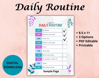Editable Homeschool Schedule 2020-2021 Homeschool Planner - Etsy