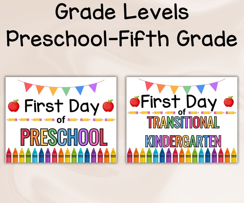 Back to School Sign First Day of School Sign Printable First Day of ...