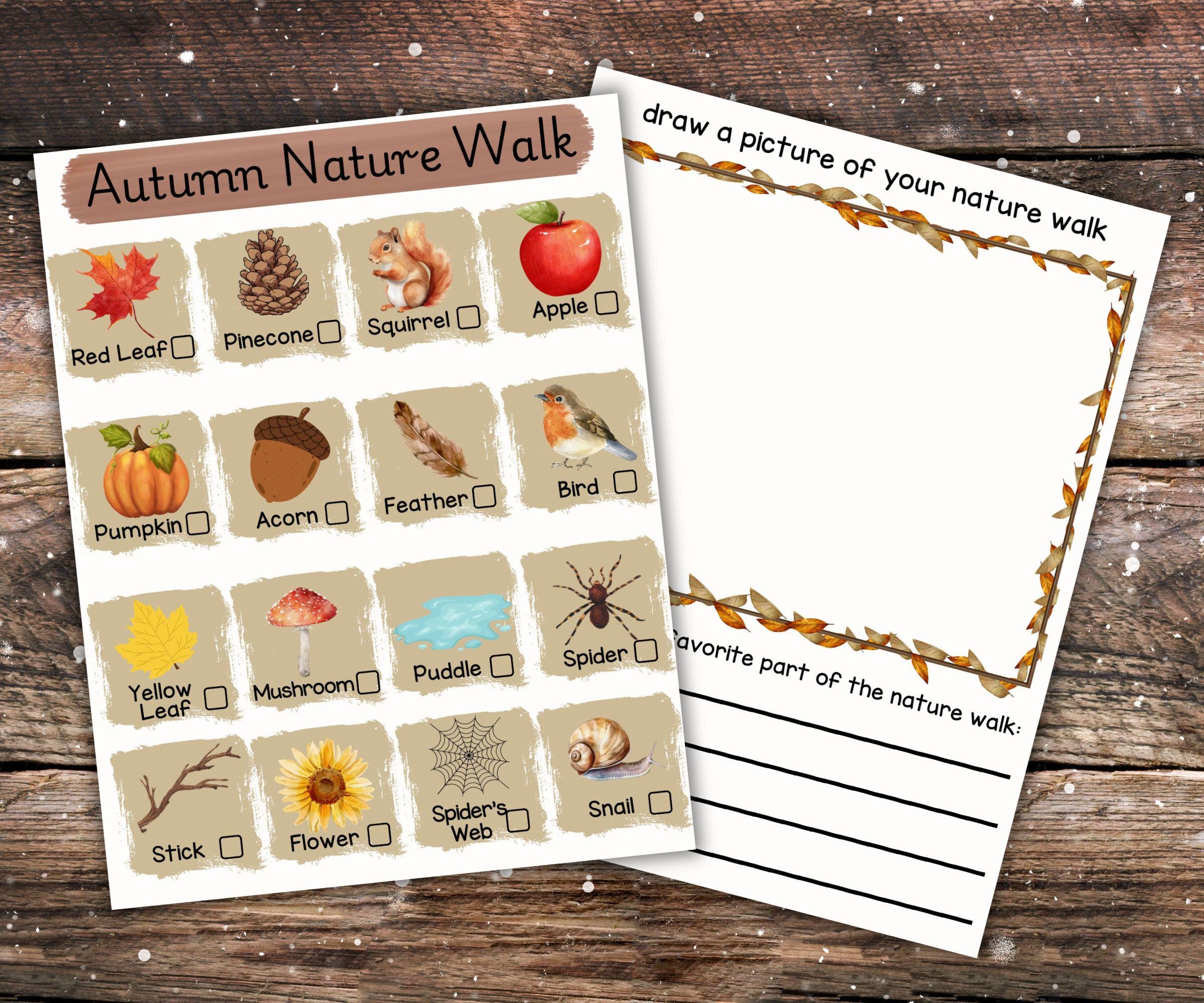 PRINTABLE Instant Download, Nature Walks, Checklist, Scavenger Hunt ...