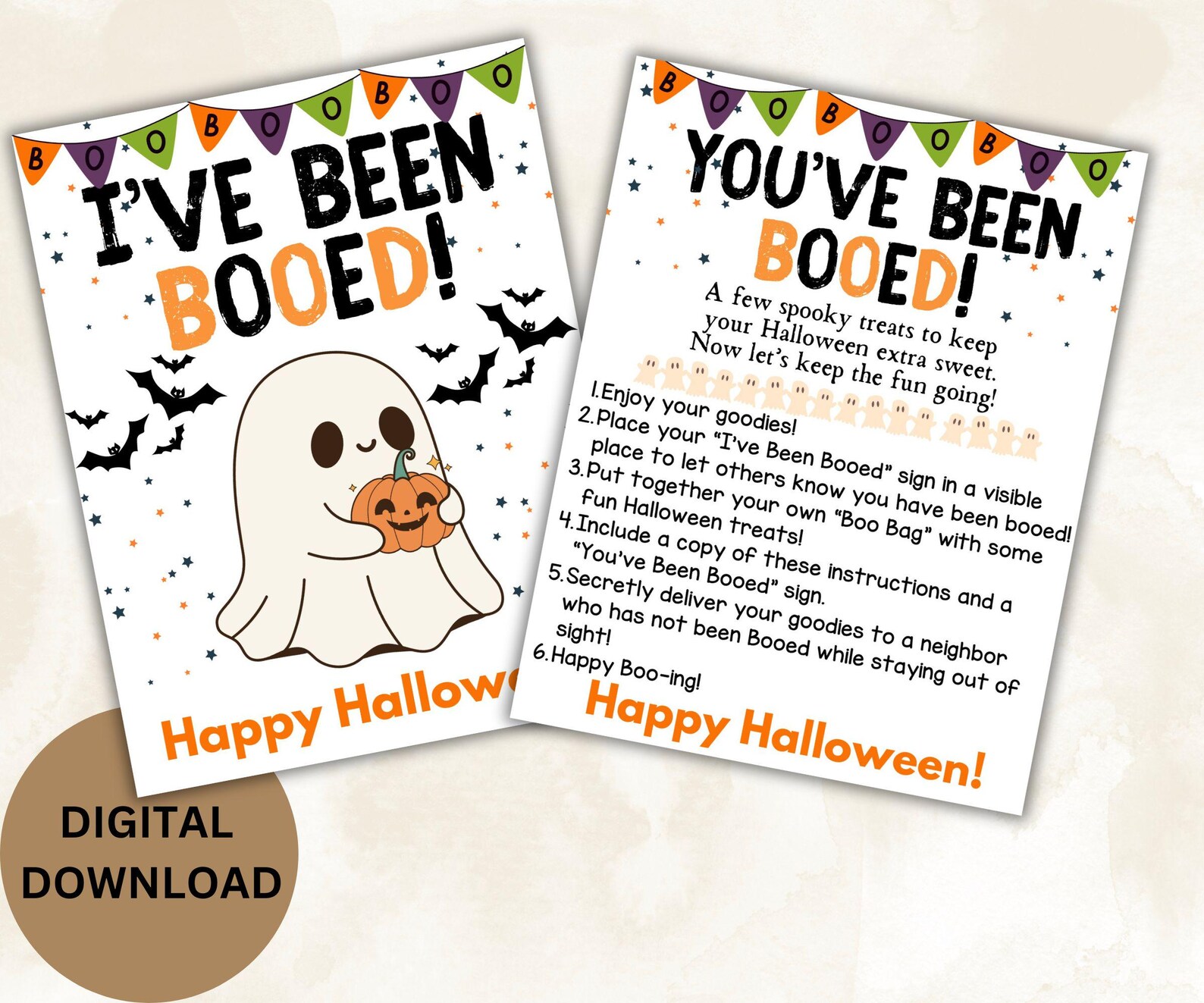 Youve Been Booed Printable, Office Game, Halloween Team Building, Gift ...