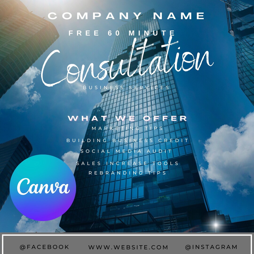 Business Consultation Flyer Social Media Posts, Instagram, Facebook ...