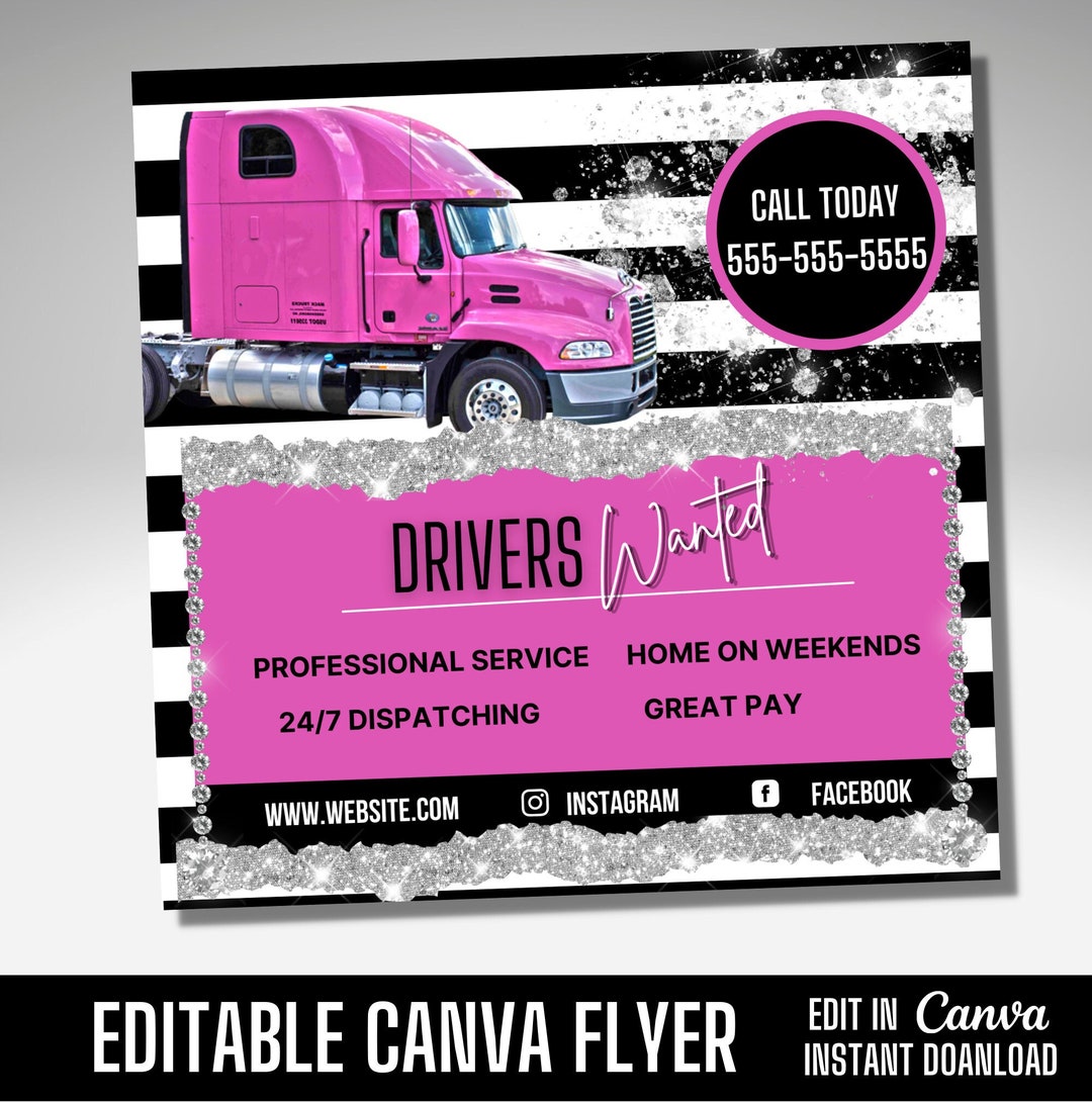 Trucking Flyer, Trucking Template, Trucking Dispatch, Logistics Flyer ...