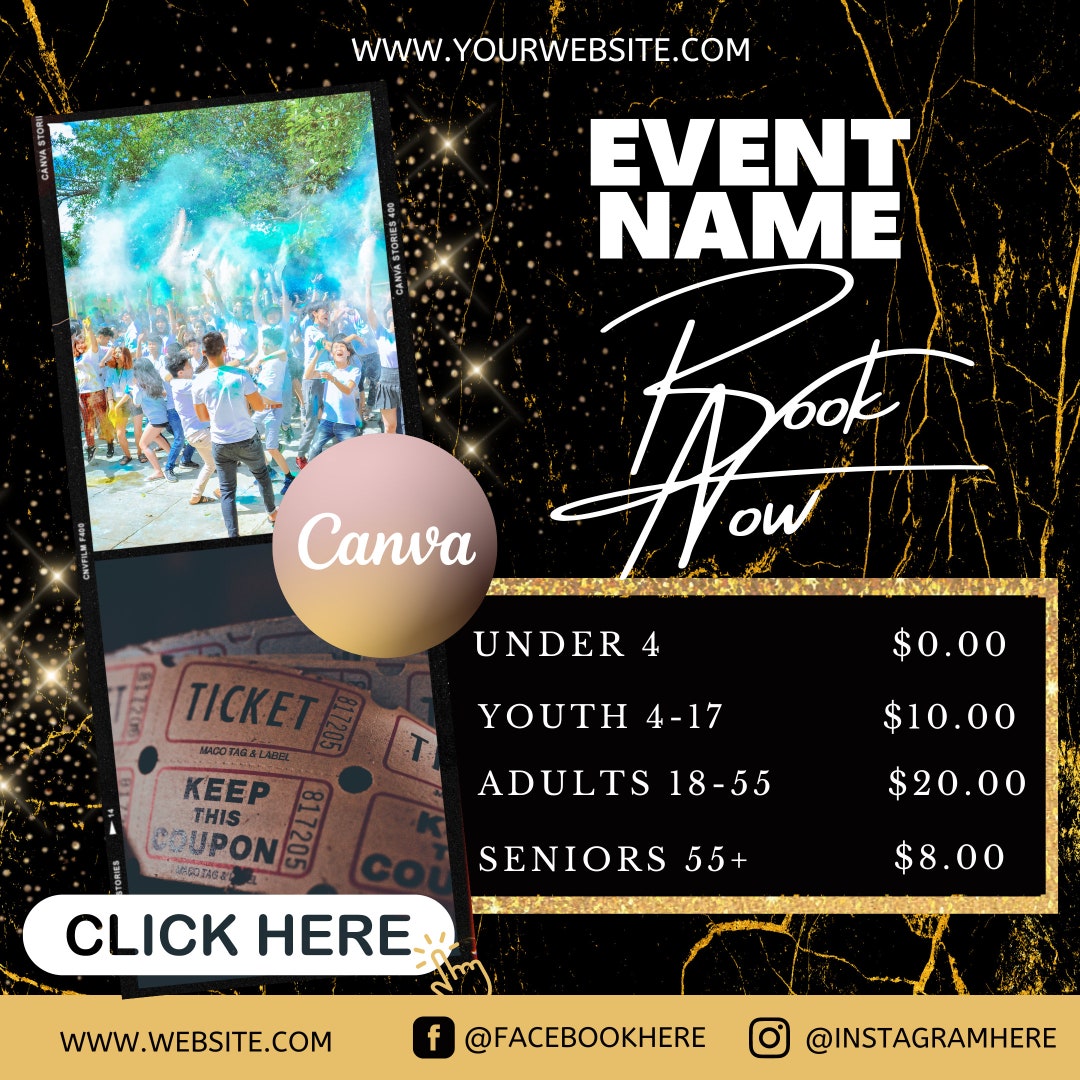 EVENT Flyer Template Social Media Posts Instagram Facebook - Etsy