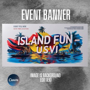 Island FUN USVI Event Banner, Instagram, Facebook Email Flyer Airbnb Ad ...