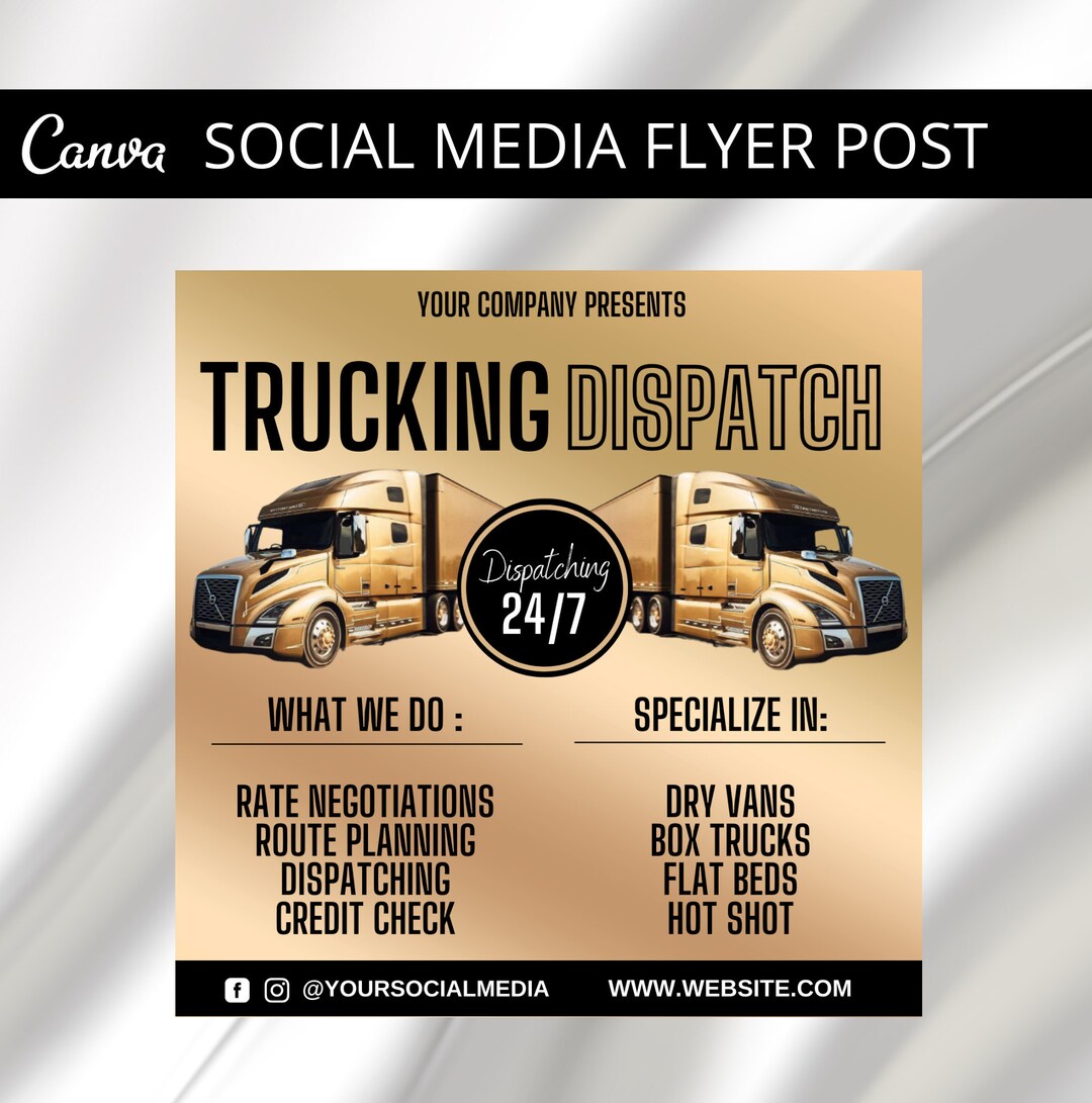 Trucking Flyer, Freight Dispatching, Dispatching Flyer, Trucking ...