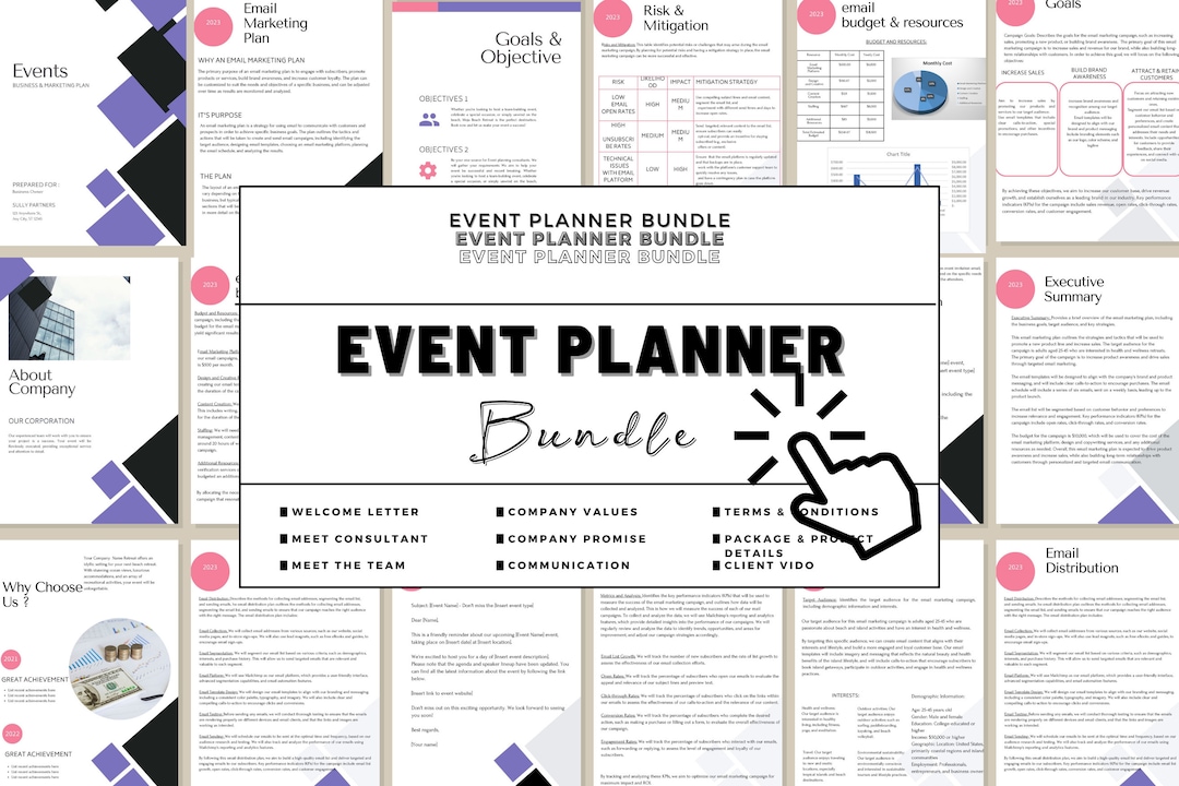 Event Planning Bundle Template Events Business, Budget, Planning ...