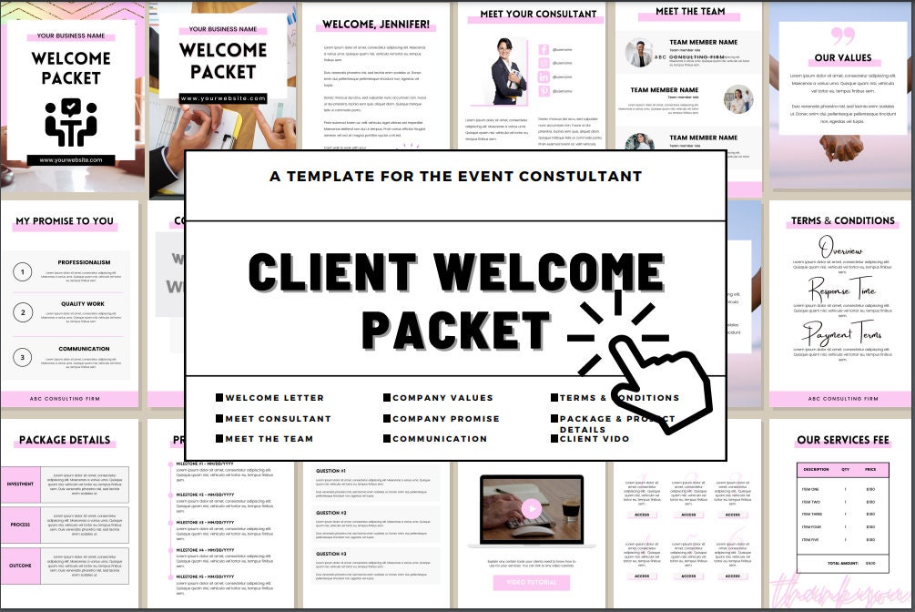 Event Consulting Client Welcome Introduction Packet Project - Etsy