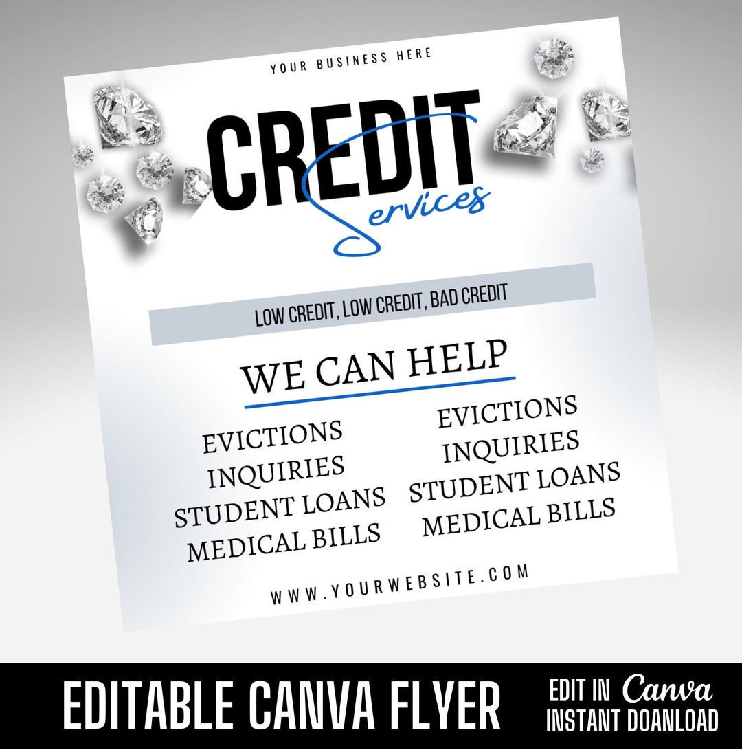 Credit Flyer, Canva Flyer, Credit Repair Flyer, Flyer Template ...