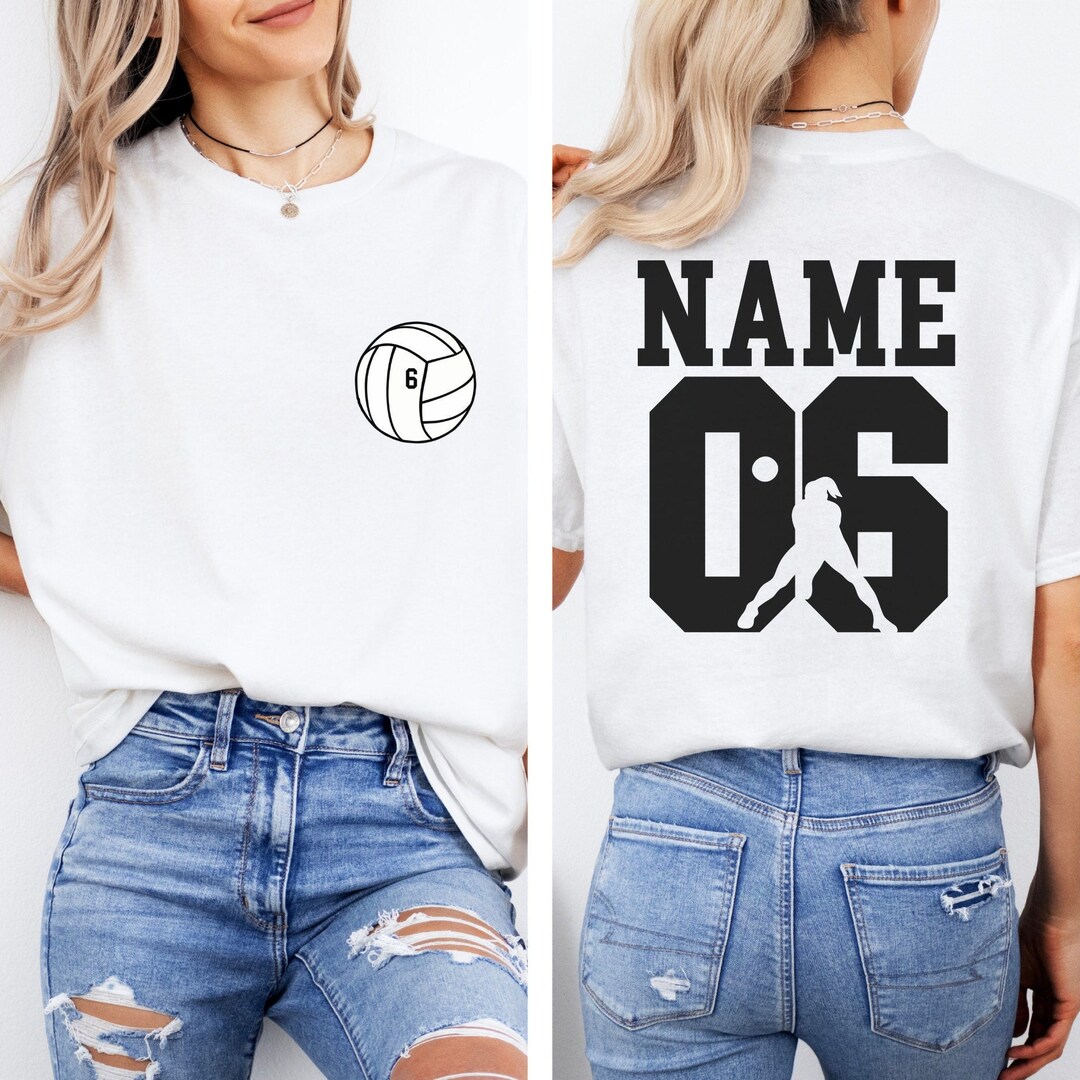 Custom Volleyball Shirt With Name and Number, Personalized Volleyball ...