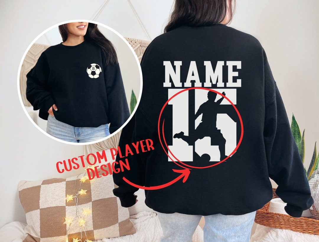 Personalized Soccer Sweatshirt With Name and Number, Custom Soccer Mom ...