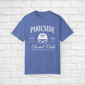 Poolside Social Club T-shirt, Custom Swim Mom Comfort Colors® Tee ...