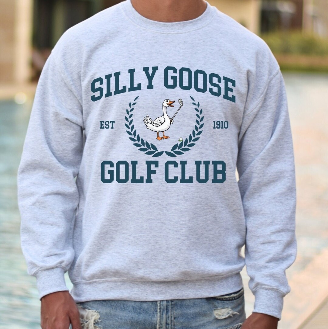 Silly Goose Golf Club Crewneck Sweatshirt, Unisex Golfing Pullover ...