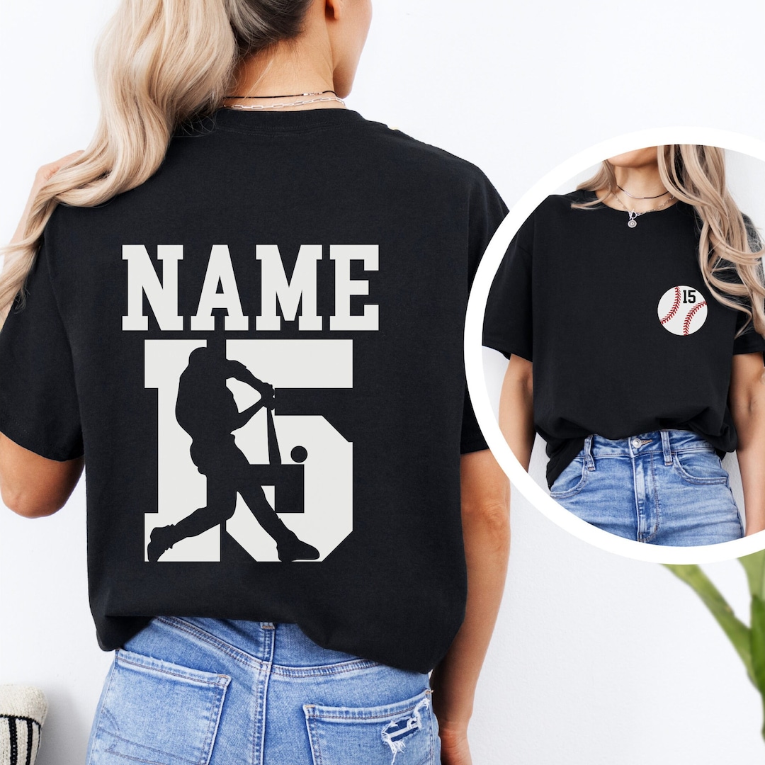 Custom Baseball Shirt With Name and Number, Personalized Baseball T ...