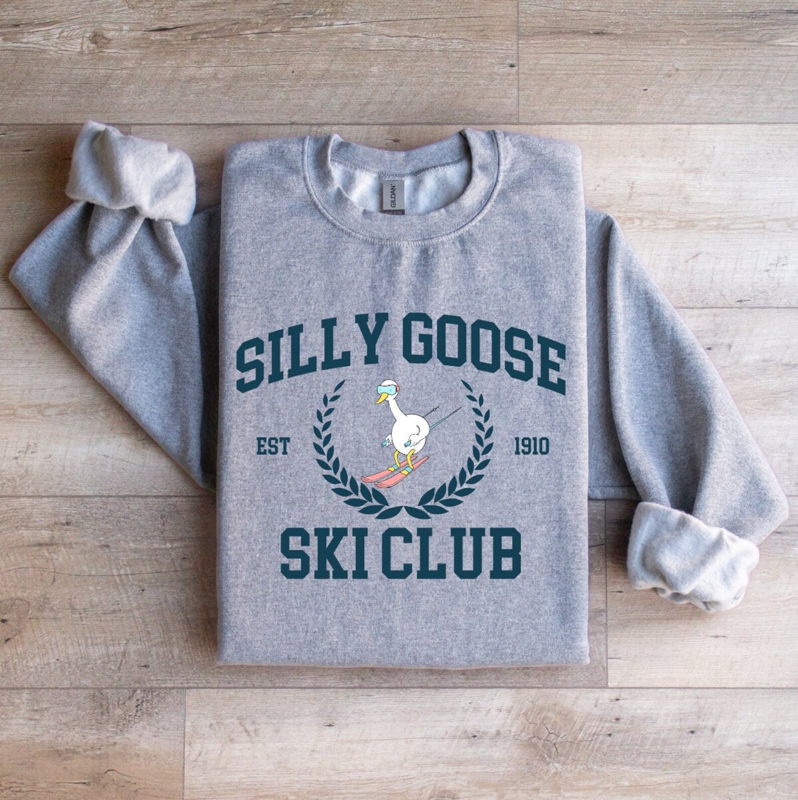 Silly Goose Ski Club Crewneck Sweatshirt, Ski Sweatshirt, Ski Sweater ...